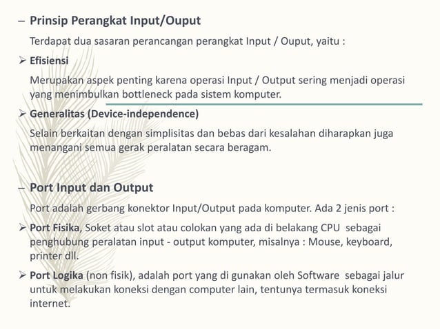 Sistem input output | PPTX