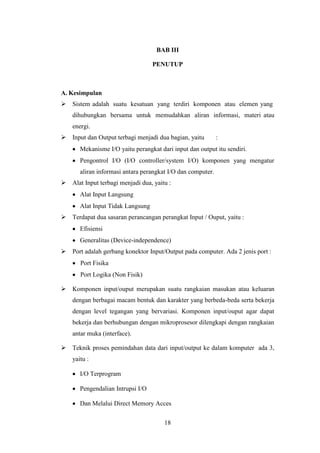 Sistem input output | PDF