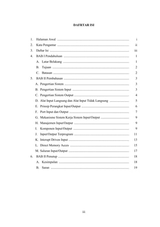 Sistem input output | PDF