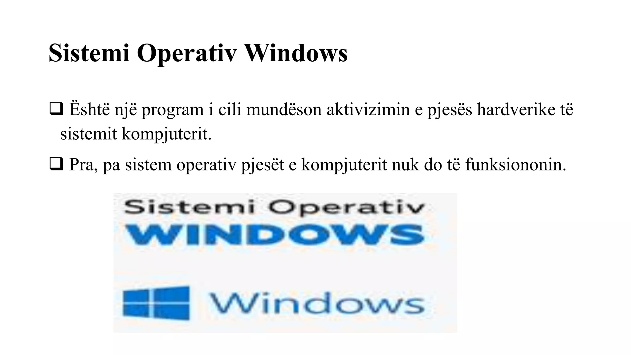 Sistemi operativ | PPTX