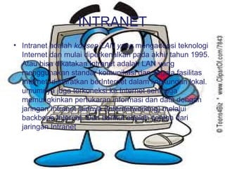 Sistem jaringan internet dan intranet | PPT