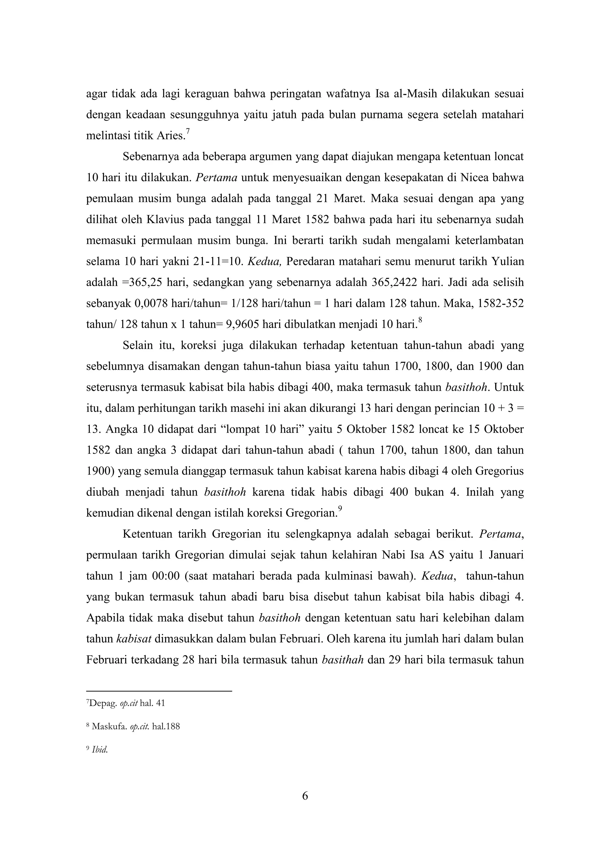 Sistem kalender masehi dan hijriah | DOCX