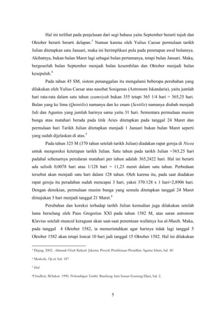 Sistem kalender masehi dan hijriah | DOCX