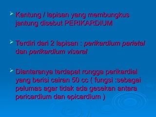 SISTEM KARDIOVASKULER, Anatomi dan Fisiologi jantung | PPT