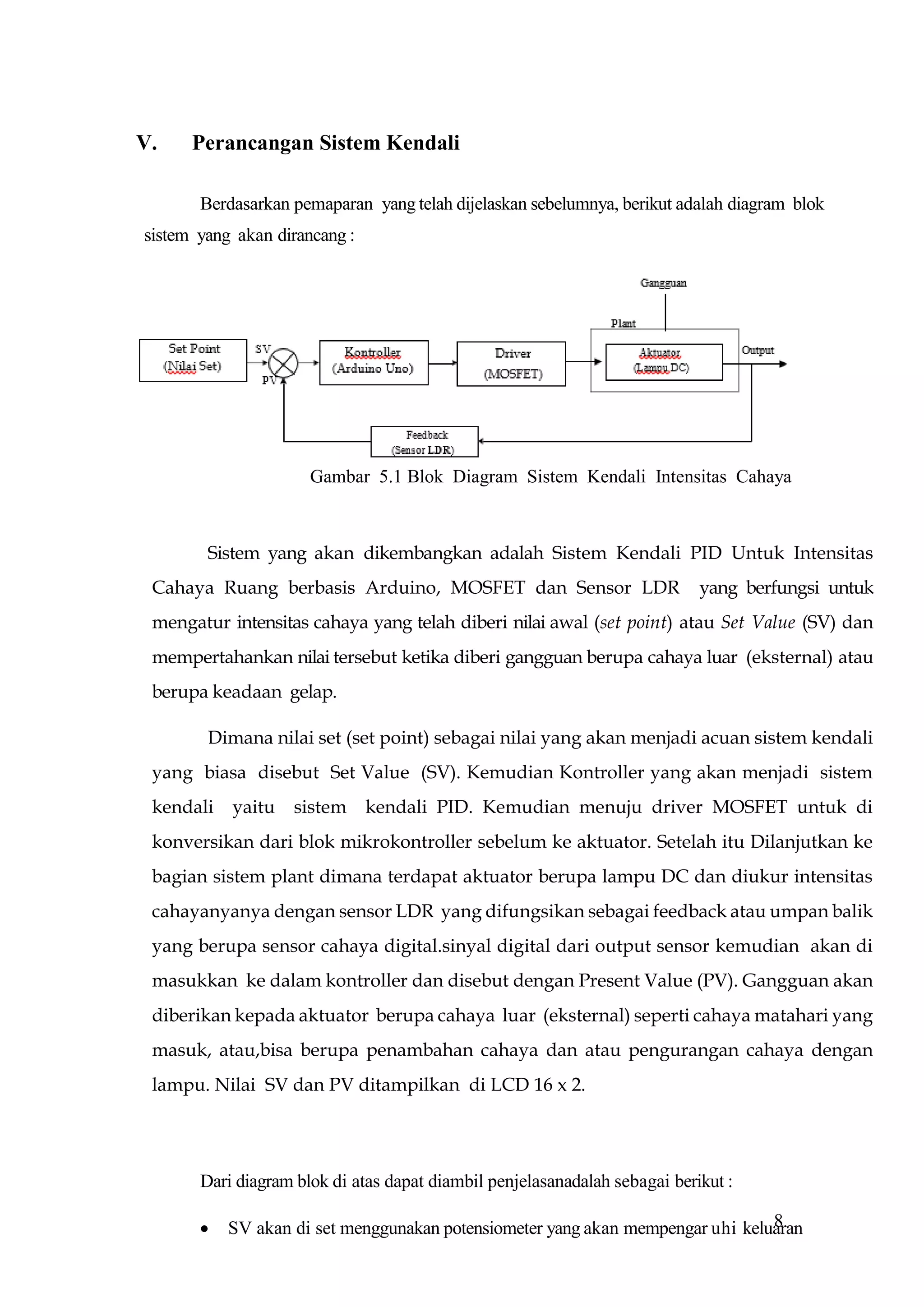 Sistem kendali pid untuk intensitas cahaya ruang berbasis arduino ...