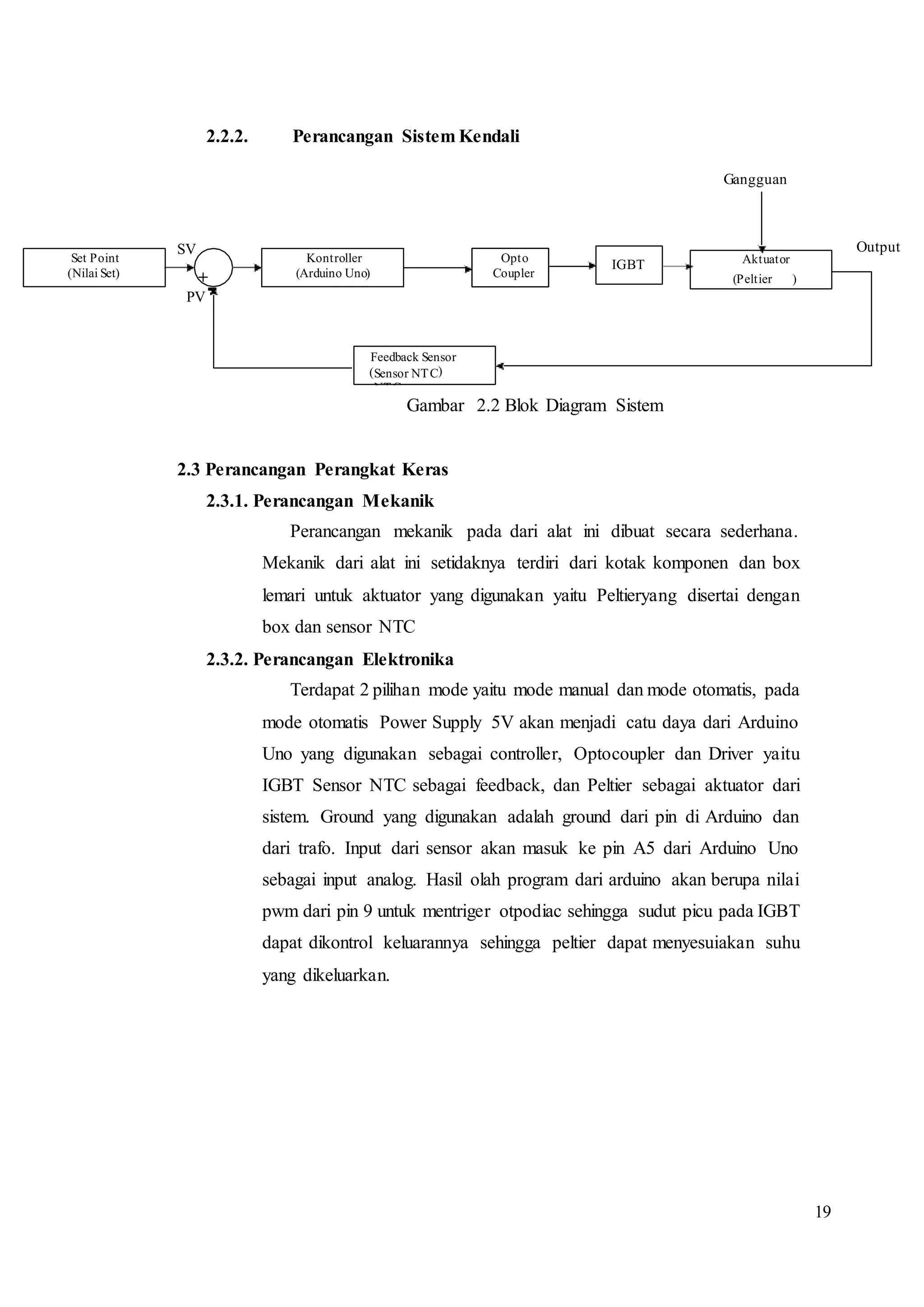 Sistem kendali suhu ruangan dengan metode pid berbasis arduino uno, igbt, dan ntc | PDF