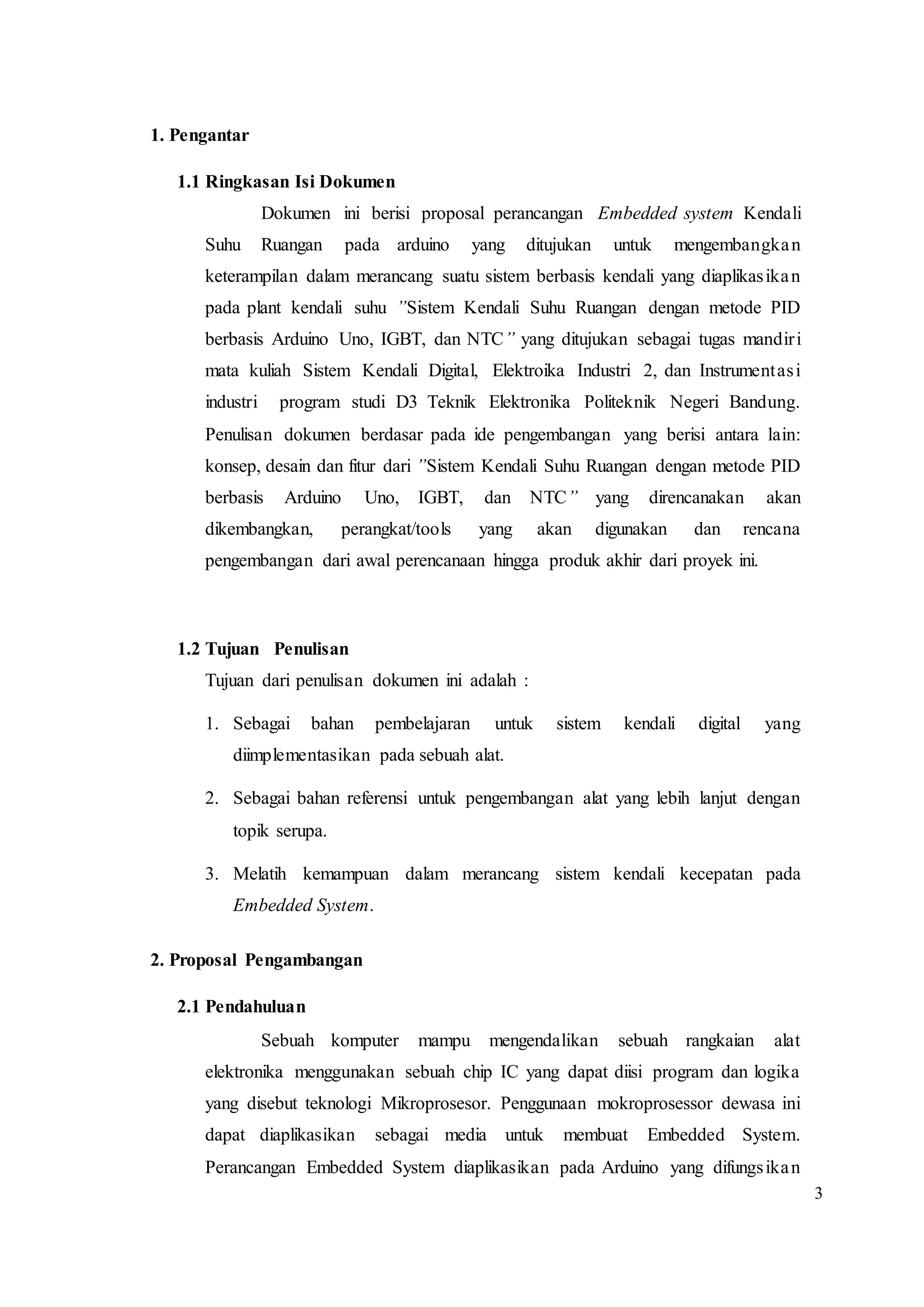 Sistem kendali suhu ruangan dengan metode pid berbasis arduino uno ...