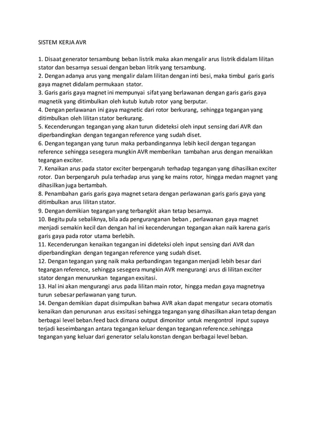 Sistem kerja avr | DOCX