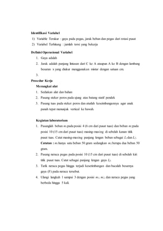 Sistem kesetimbangan gaya | DOCX