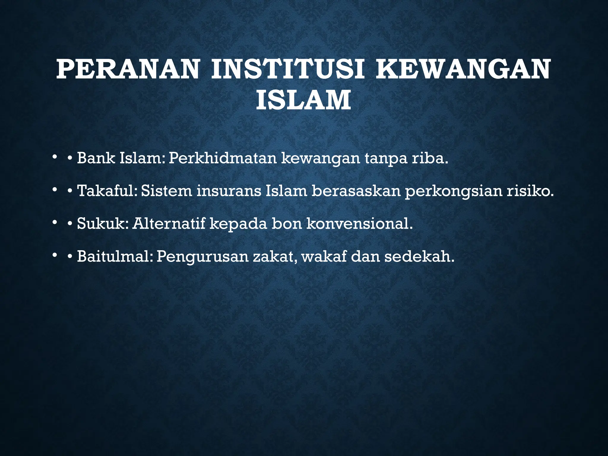 Sistem Kewangan Islam - Mata Pelajaran Tasawwur Islam T5 | PPTX