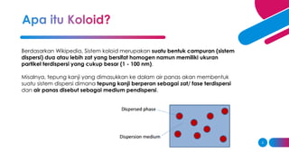 Sistem koloid kimia kelas xi | PDF