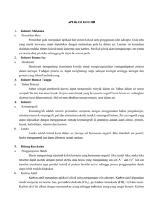 Sistem koloid okho | PDF