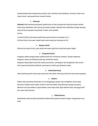 Sistem koloid okho | PDF