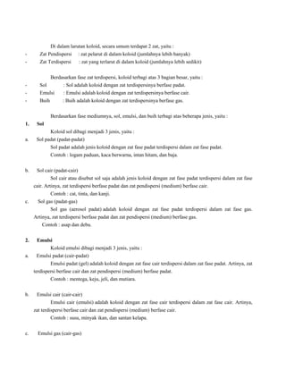 Sistem koloid okho | PDF