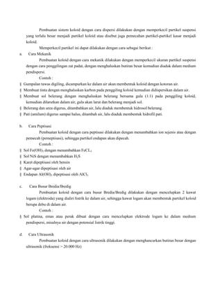 Sistem koloid okho | PDF