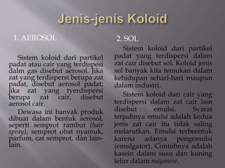 Sistem koloid powerpoint | PPTX