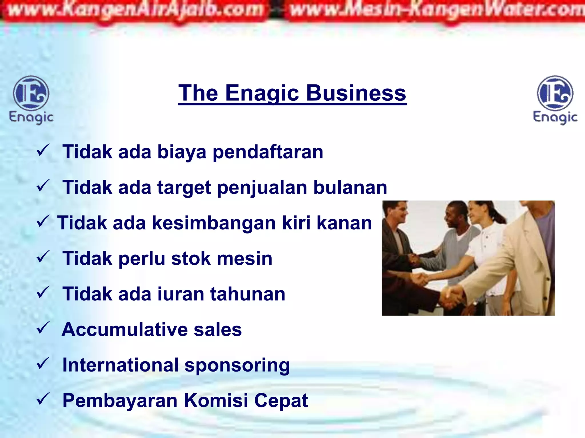 Sistem komisi Mesin Kangen Water | PPSX