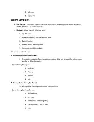 Sistem komputer | DOCX