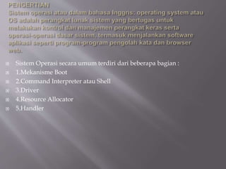 Sistem komputer (operating sistem (OS) ) | PPT