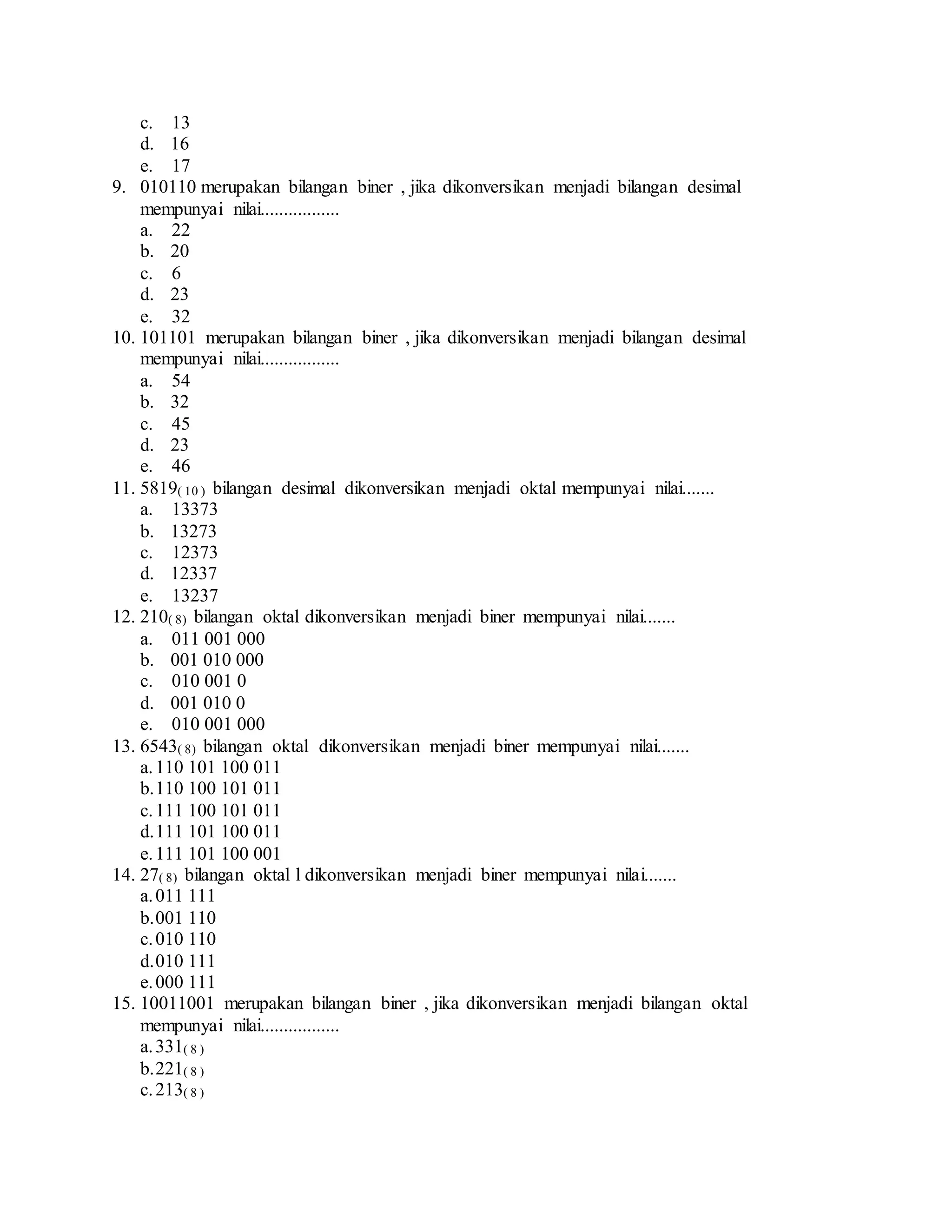Sistem Bilangan | DOCX