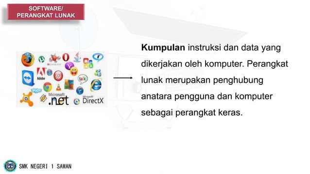 Materi Sistem Komputer SMK mengenai software dan hardware | PPT
