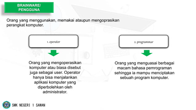 Materi Sistem Komputer SMK mengenai software dan hardware | PPT