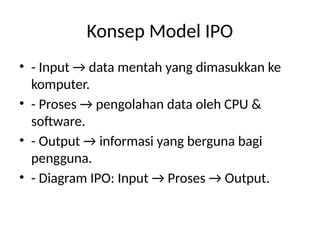 SISTEM KOMPUTER DAN PERANNYA DAM MODEL INPUT OUTPUT DAN PROSES.pptx