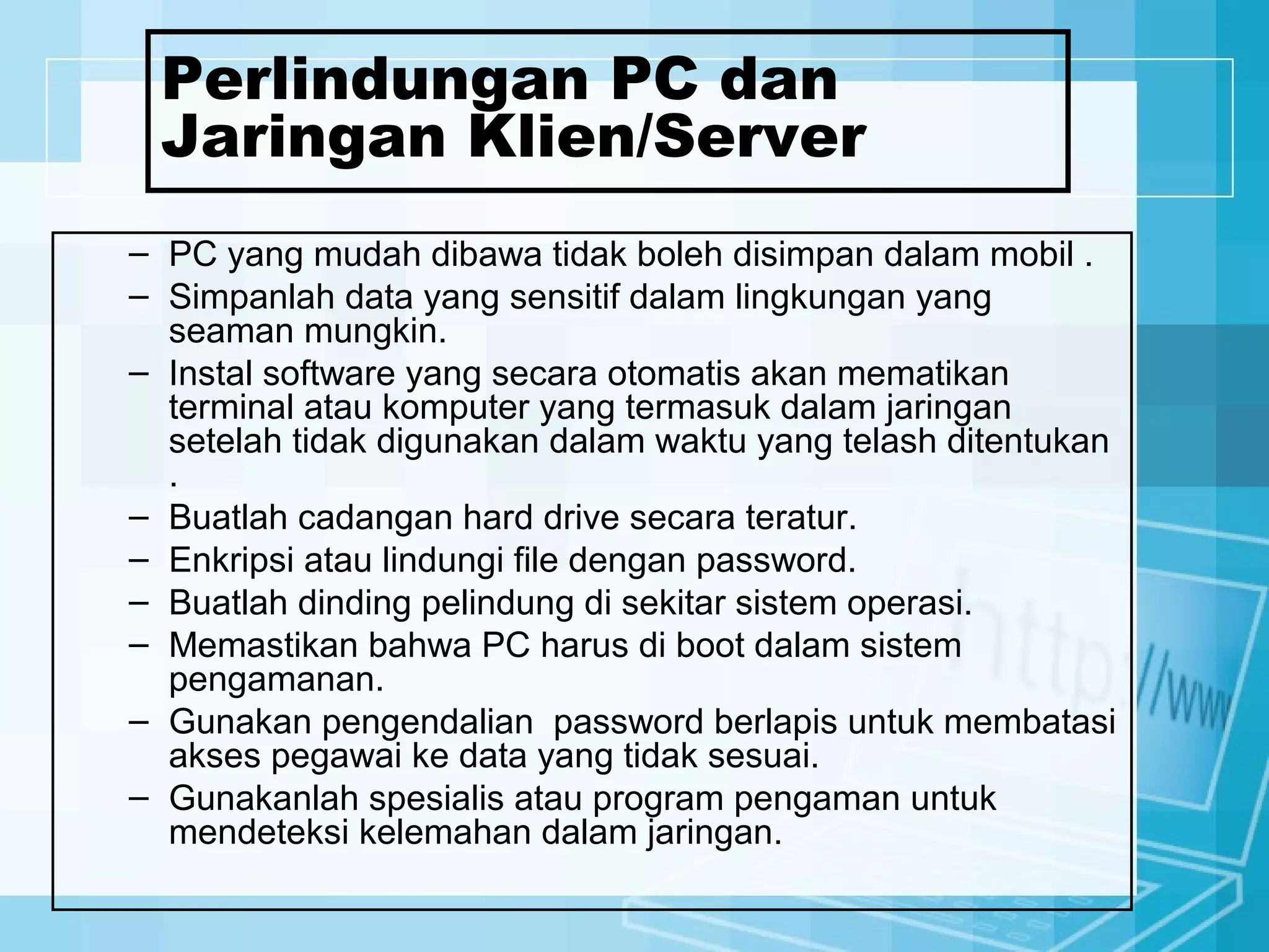Sistem kontrol, pengendalian & keamanan sistem | PPT