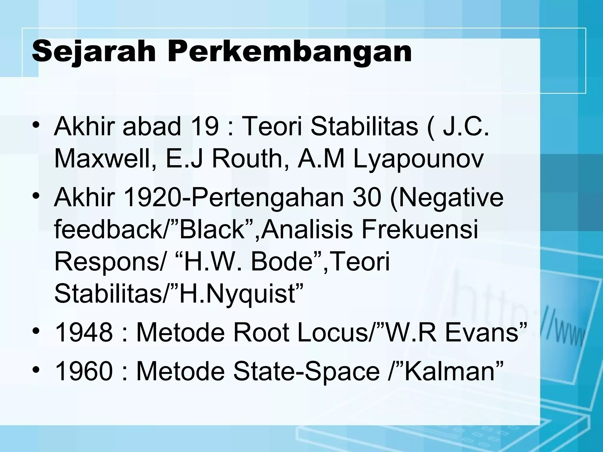 Sistem kontrol, pengendalian & keamanan sistem | PPT