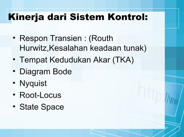 Sistem kontrol, pengendalian & keamanan sistem | PPT