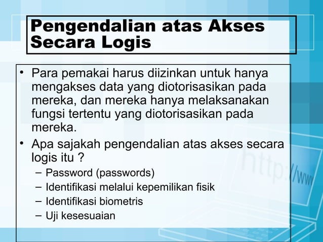Sistem kontrol, pengendalian & keamanan sistem | PPT