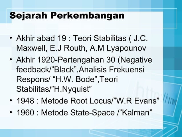 Sistem kontrol, pengendalian & keamanan sistem | PPT