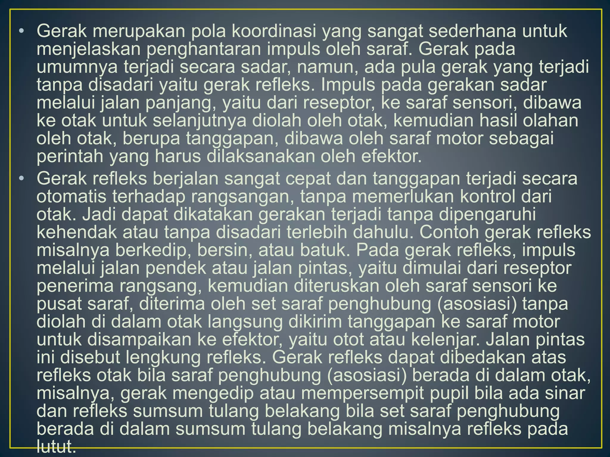 Sistem koordinasi atau Saraf pada manusia | PPTX