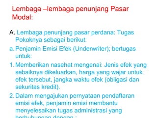 Sistem lembaga ku pasar modal | PPT