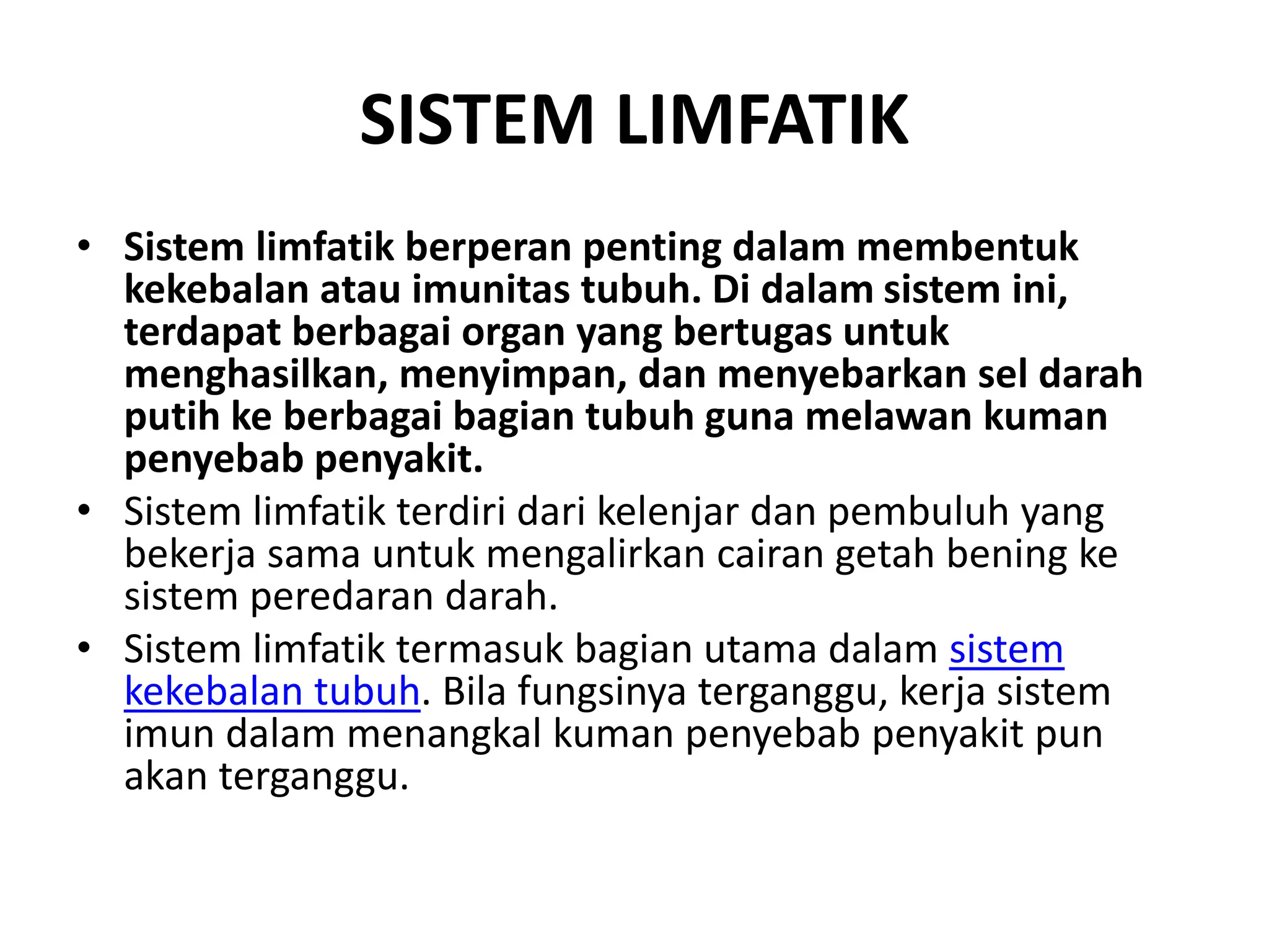 ANATOMI FISIOLOGI SISTEM LIMFATIK PADA MANUSIA | PPTX