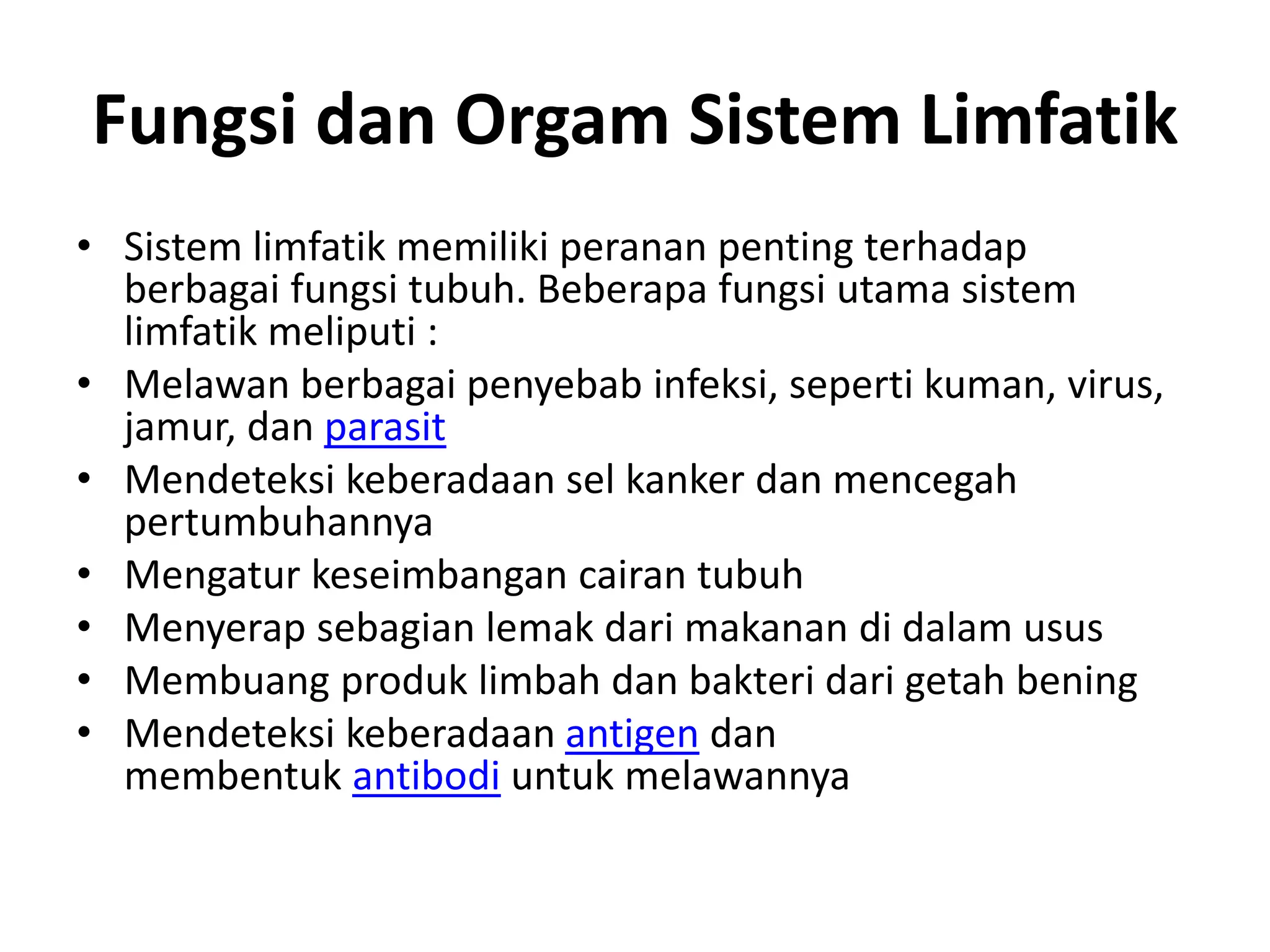 ANATOMI FISIOLOGI SISTEM LIMFATIK PADA MANUSIA | PPTX