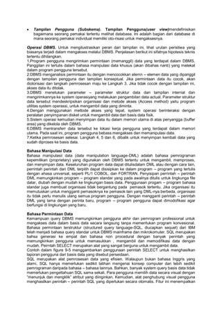 Sistem Manajemen Basis Data | PDF