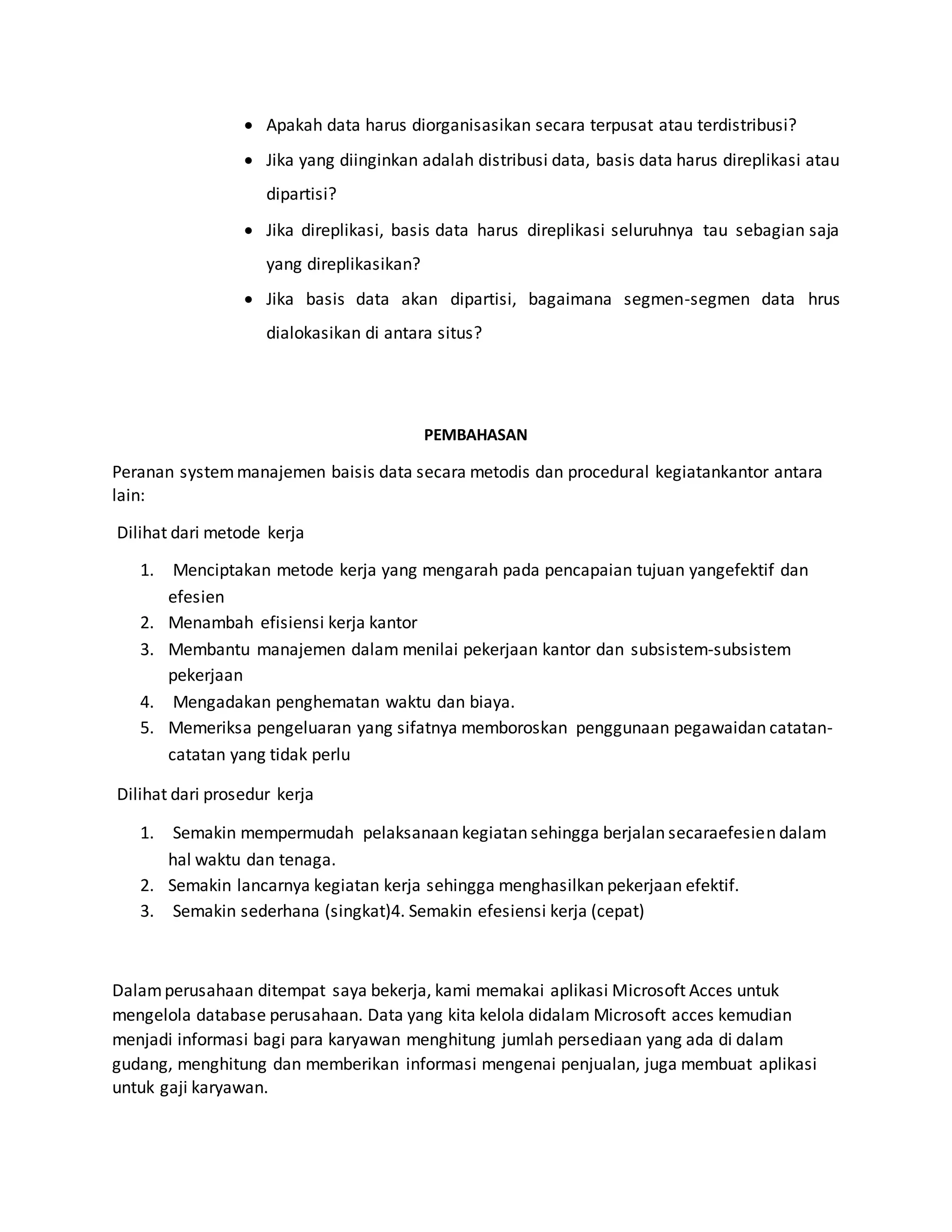 Sistem manajemen basis data | DOCX