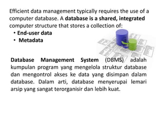 Sistem Manajemen Basis Data 2 | PPT