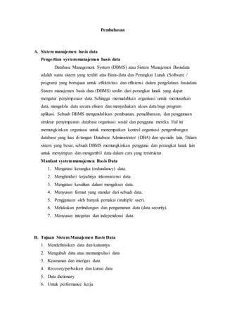 Sistem manajemen basis data | PDF