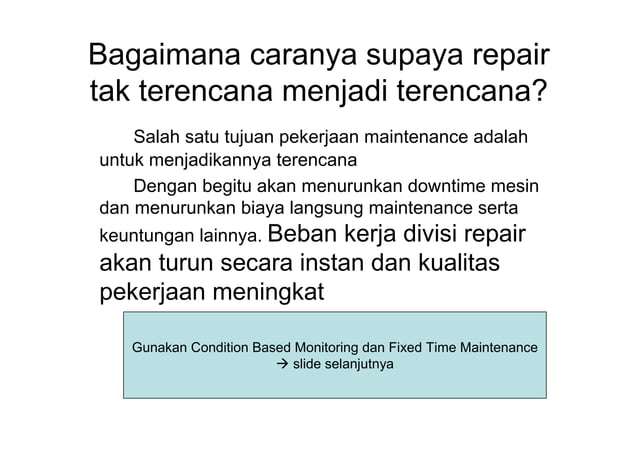 Sistem manajemen maintenance | PDF