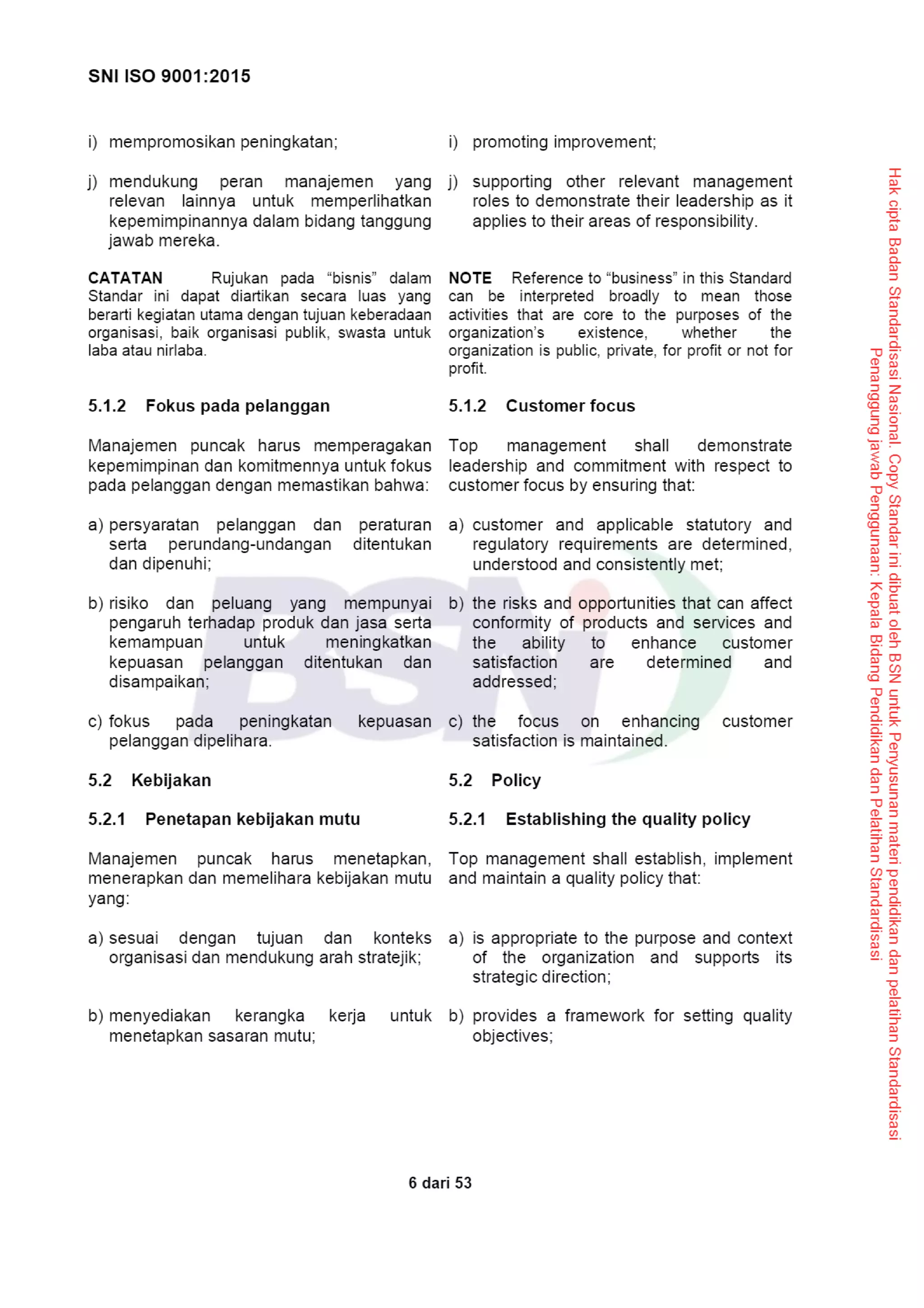 Sistem Manajemen Mutu Persyaratan (ISO 9001:2015) - Quality Management ...