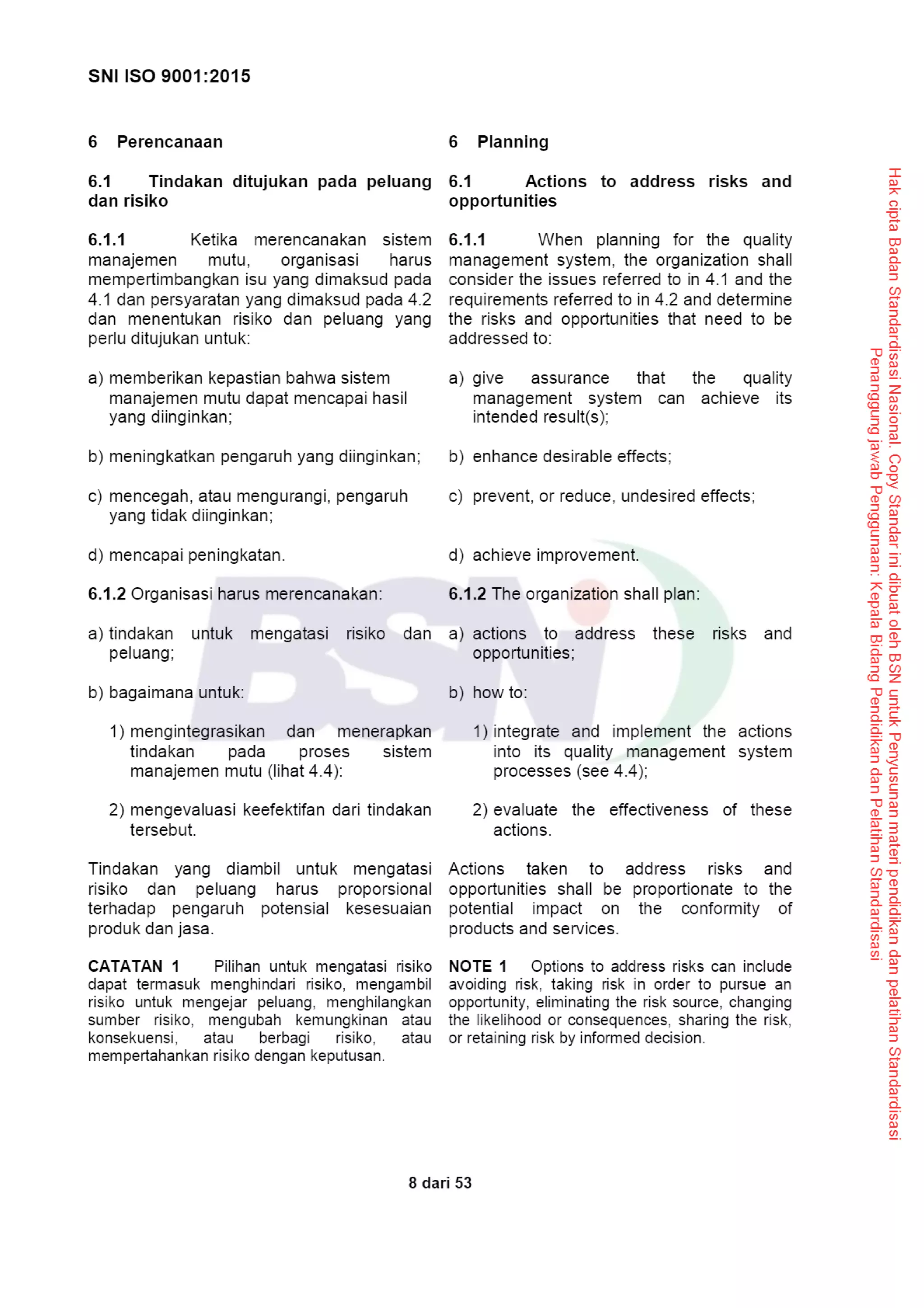 Sistem Manajemen Mutu Persyaratan (ISO 9001:2015) - Quality Management ...