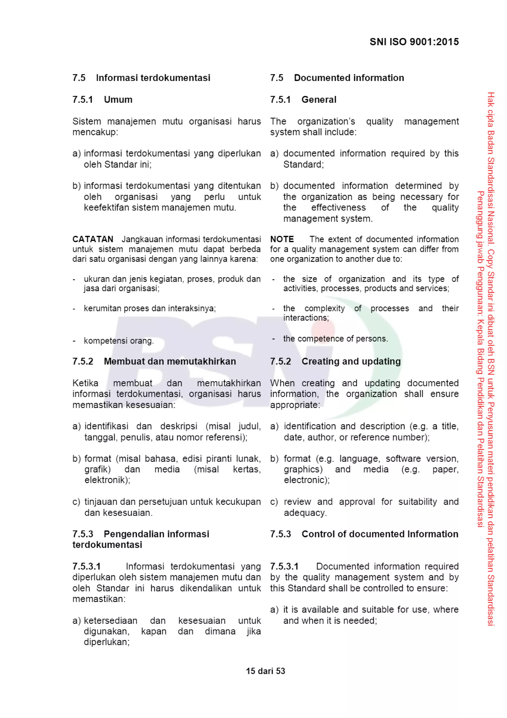 Sistem Manajemen Mutu Persyaratan (ISO 9001:2015) - Quality Management ...