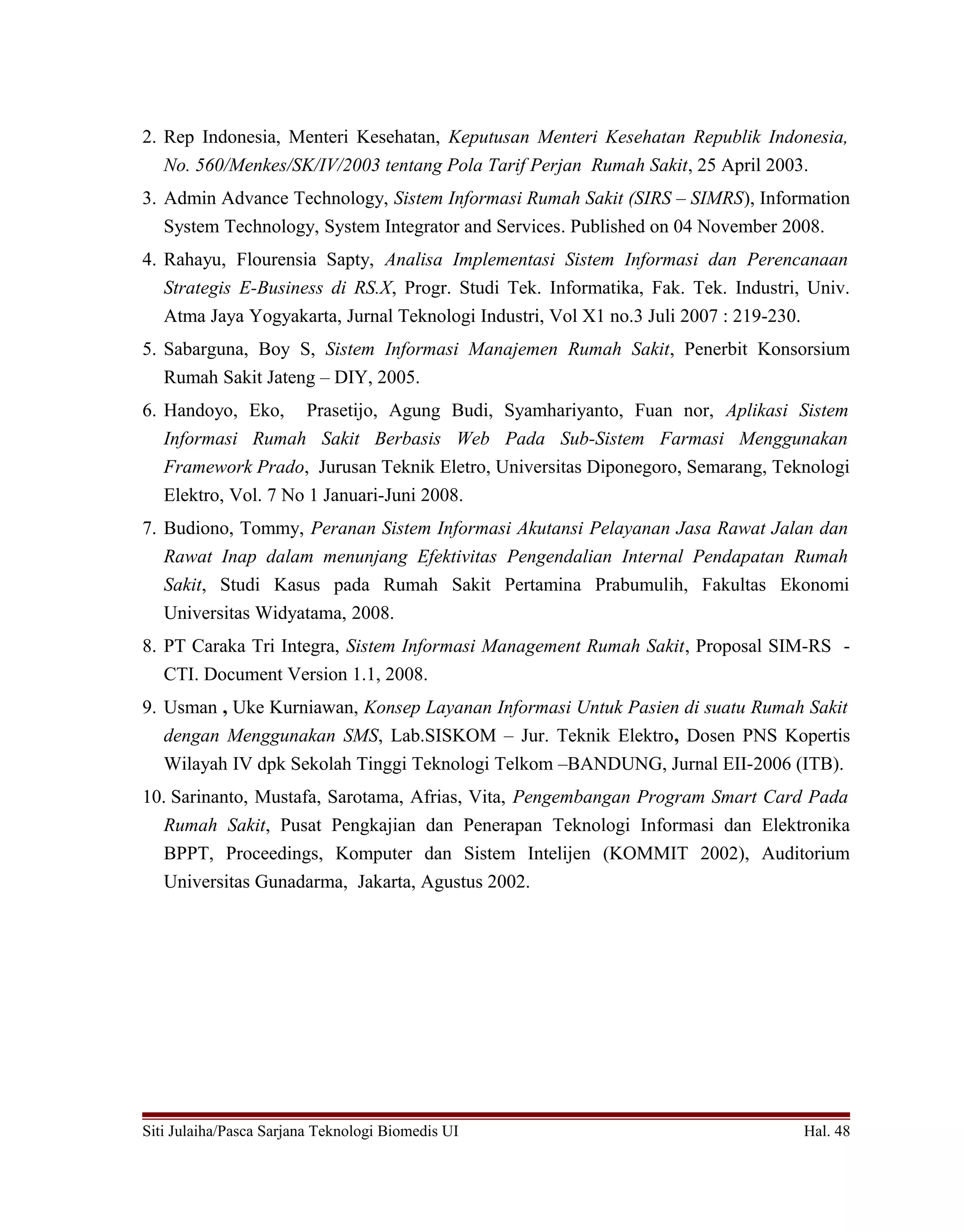 Sistem manajemen rawat jalan rumah sakit indonesia | DOC