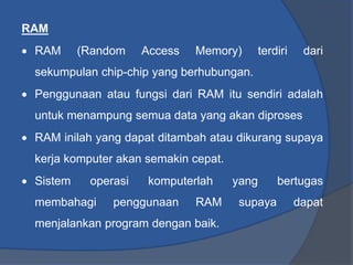 Sistem memori dan media simpanan | PPT