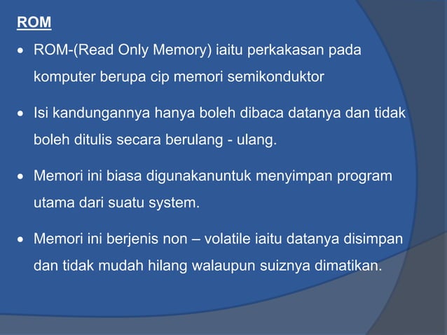 Sistem memori dan media simpanan | PPT