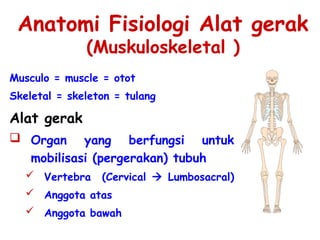 Sistemm Muskuloskletal, Otot, Tulang dan sendi | PPT