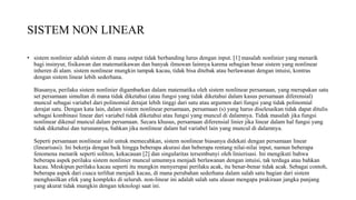 Sistem non linieritas standar | PPTX