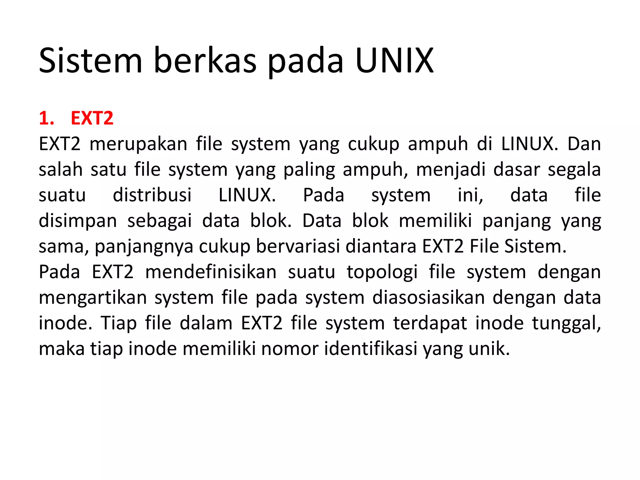 Sistem Operasi - 11 [Sistem Berkas Pada SO] | PPTX